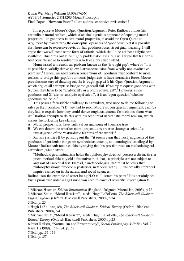 (DOC) Can Peter Railton’s Naturalistic Moral Realism Addresses ...