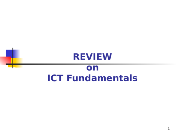 (PPT) ICT Fundamentals