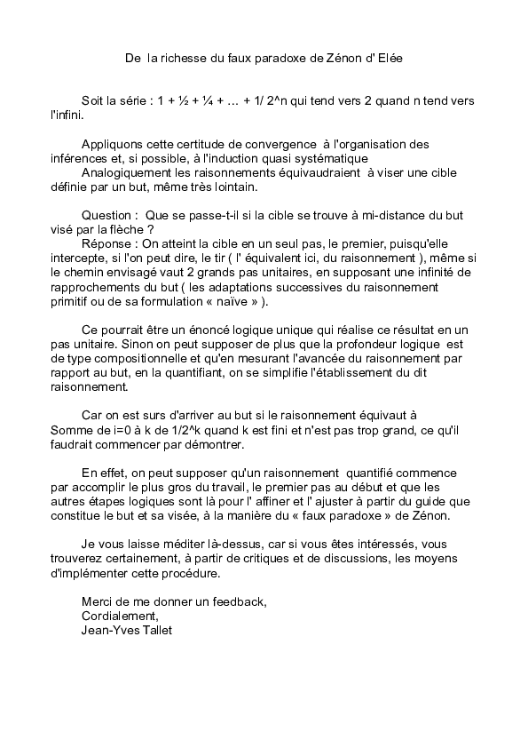 PDF le paradoxe de Zenon PDF Télécharger Download