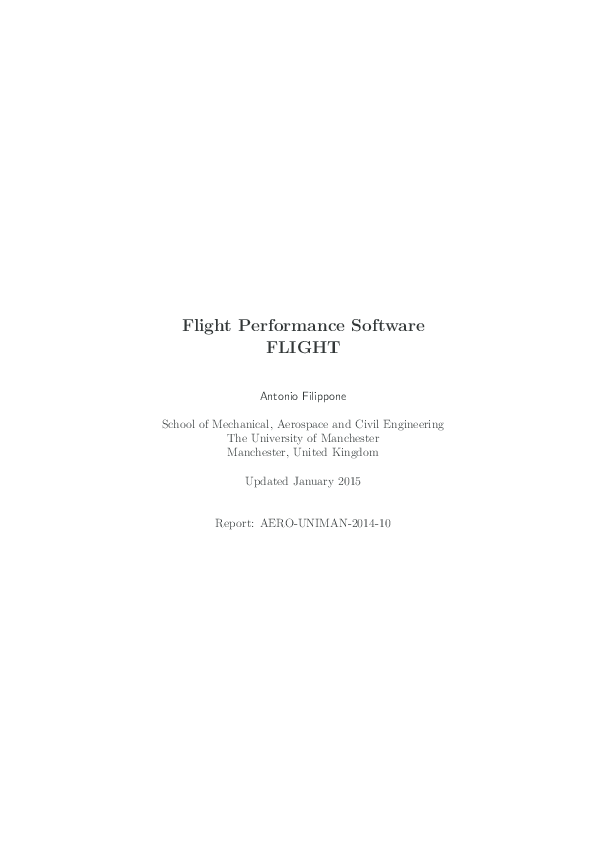 (PDF) Flight Performance Software FLIGHT