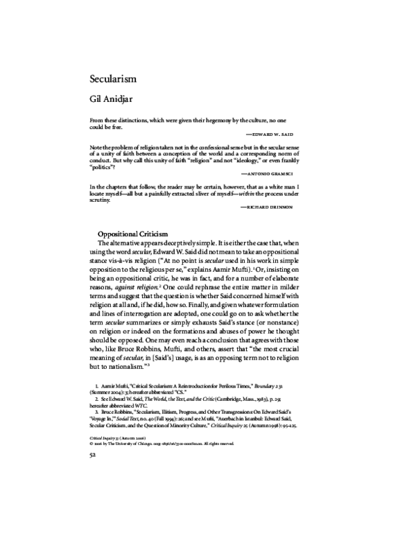 (PDF) secularism