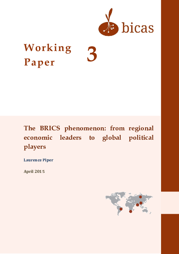 (PDF) The BRICS phenomenon: from regional economic leaders to global ...