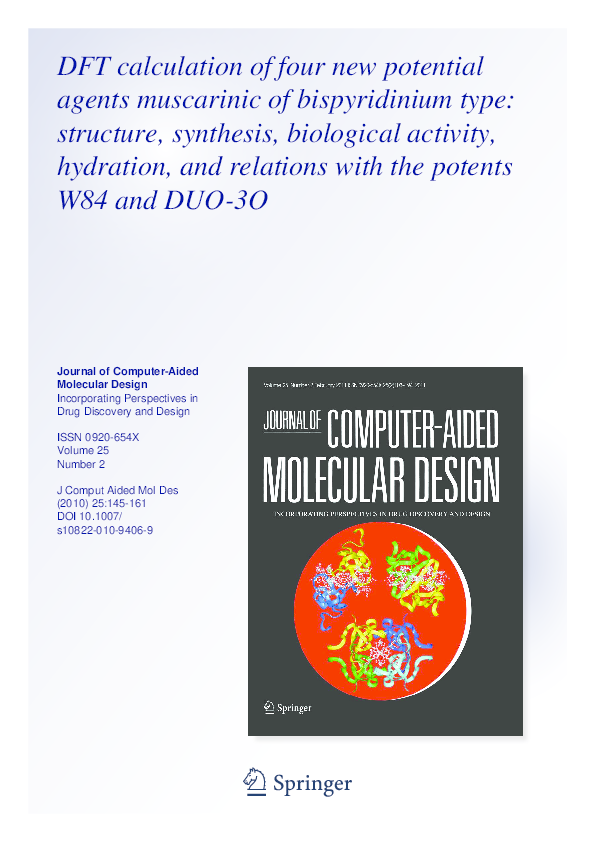 (PDF) DFT Calculation of four new potential agents muscarinic of bispyridinium type: structure ...