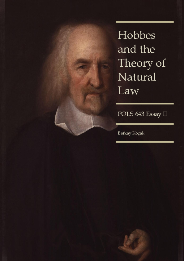 (PDF) Hobbes and the Theory of Natural Law