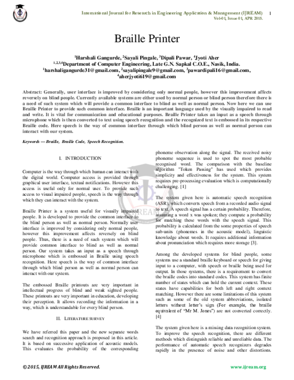 (PDF) Braille Printer