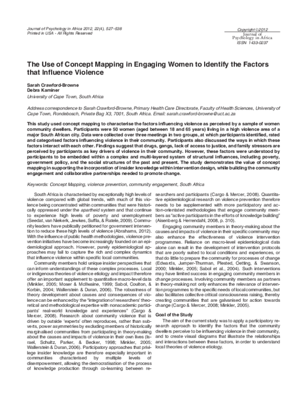(PDF) The use of concept mapping in engaging women to identify the ...