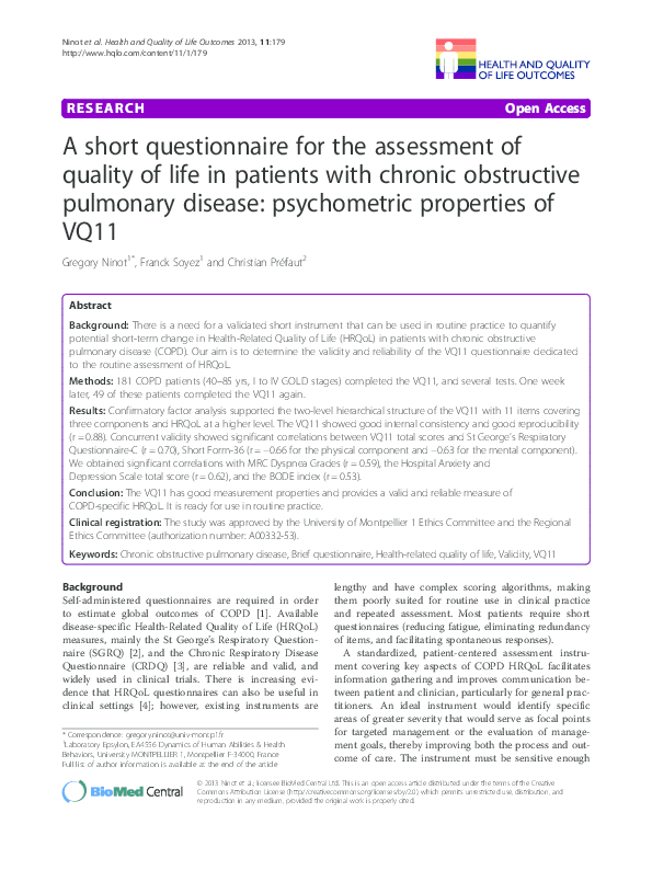 (PDF) A short questionnaire for the assessment of quality of life in ...