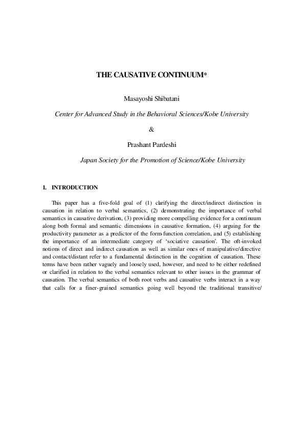 (PDF) The causative continuum