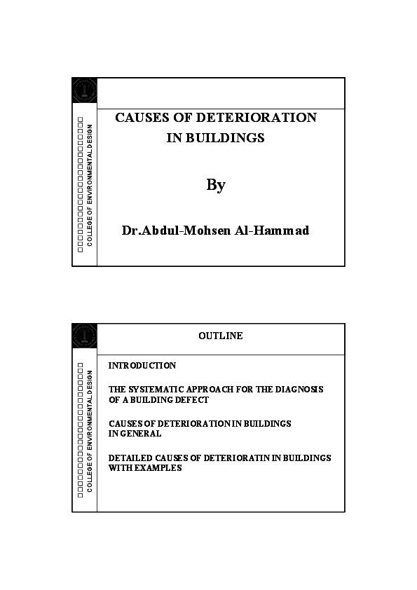 (PDF) CAUSES OF DISTRESS IN STRUCTURES