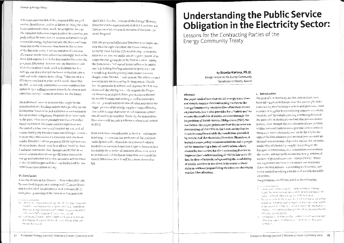 (PDF) Understanding the Public Service Obligation in the Electricity ...