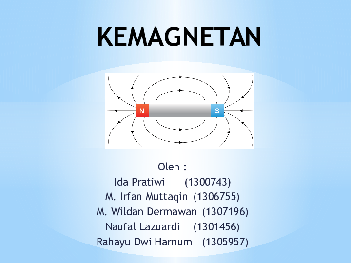 (PPT) EFD II : PPT Persentasi Materi Kemagnetan