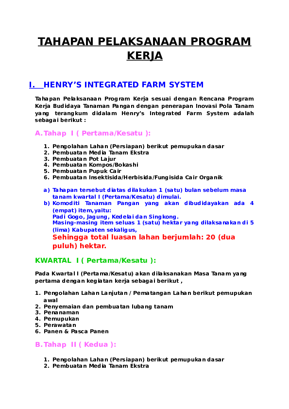 (DOC) TAHAPAN PELAKSANAAN PROGRAM KERJA
