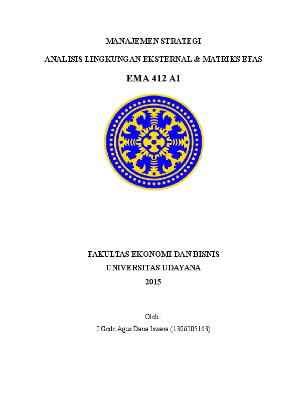 (DOC) EFAS (External Factor Analysis Summary)
