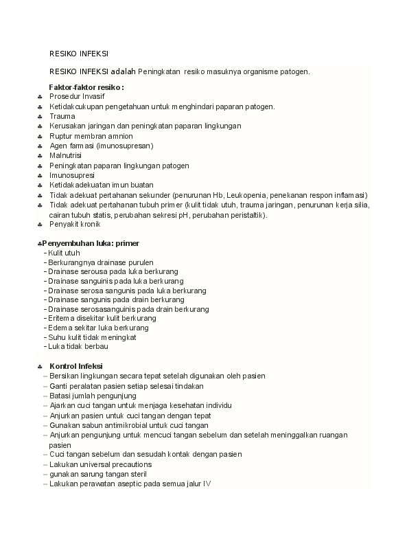 (DOC) RESIKO INFEKSI