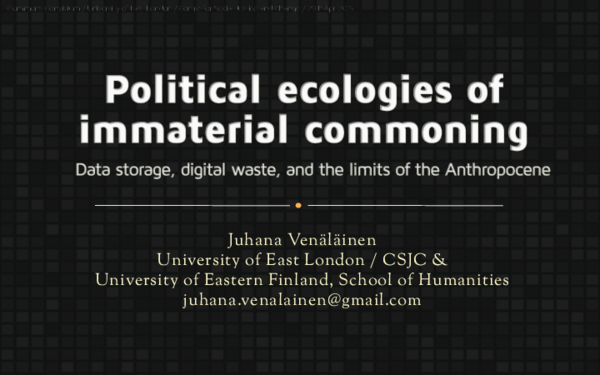 (PDF) Political ecologies of immaterial commoning: data storage, digital waste, and the limits ...