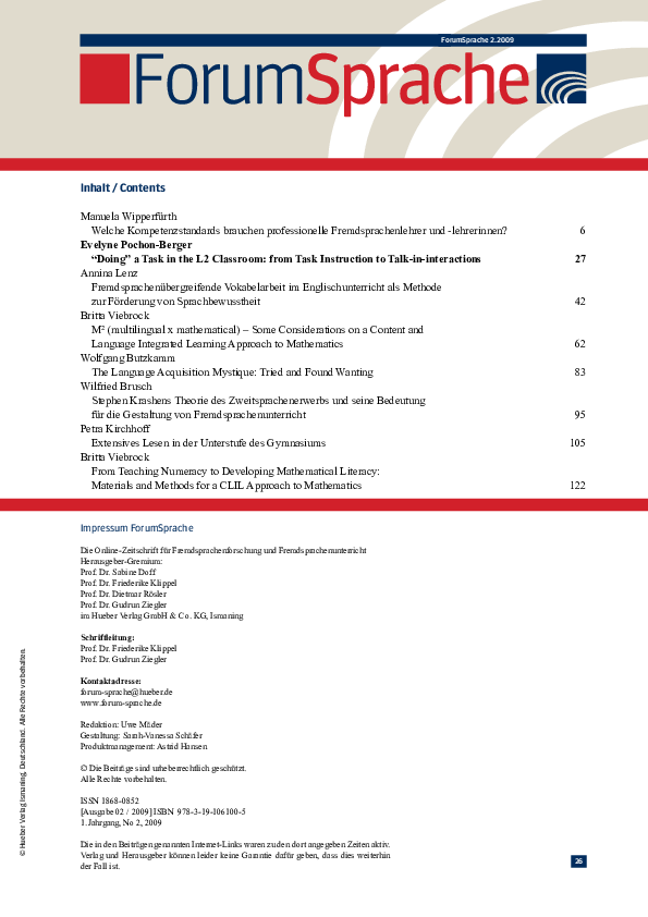 (PDF) "Doing" a task in the L2 classroom: from task instruction to talk-in-interaction