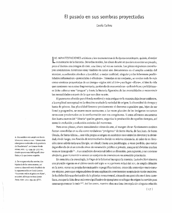 (PDF) El pasado en su sombras proyectadas