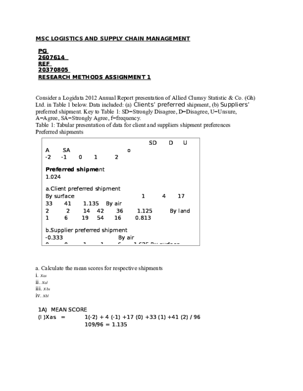 (DOC) Logistics research assignment