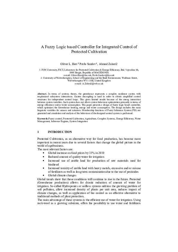 Doc A Fuzzy Logic Based Controller For Integrated Control Of