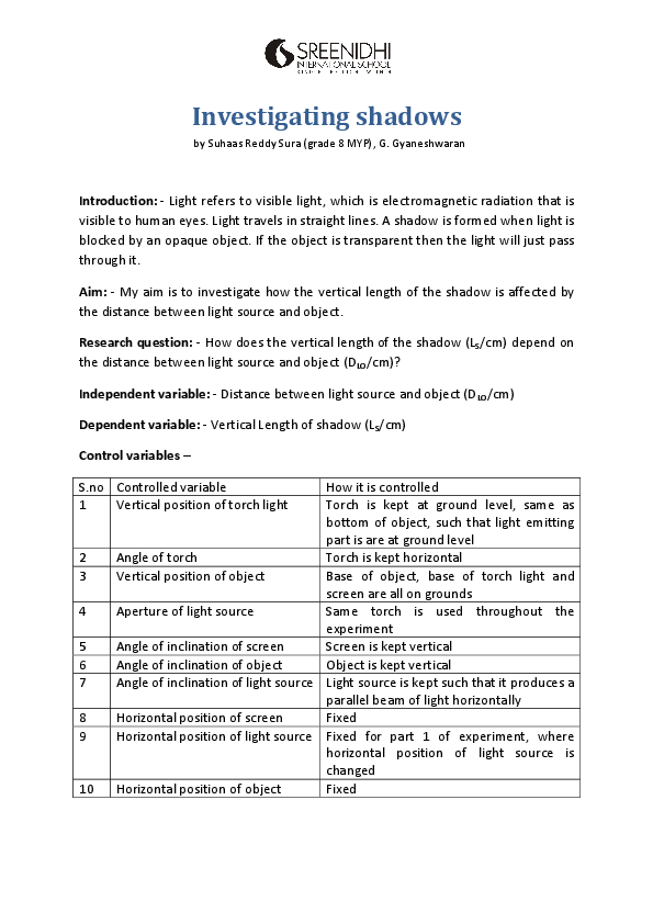 (PDF) Shadow Investigation