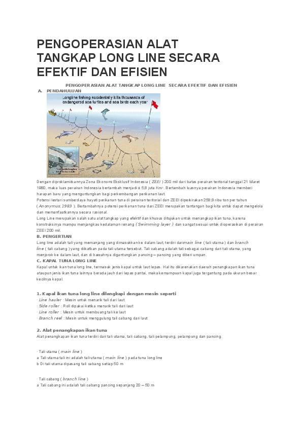(DOC) PENGOPERASIAN ALAT TANGKAP LONG LINE SECARA EFEKTIF DAN