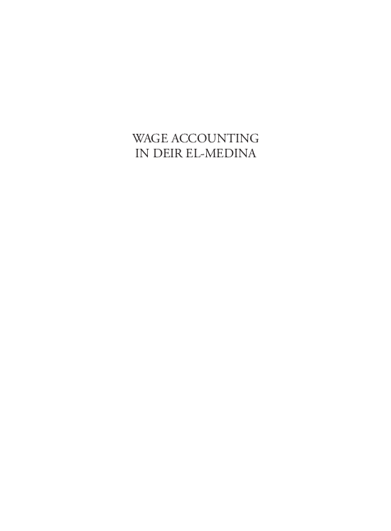 (PDF) Wage Accounting in Deir el-Medina (by Richard Mandeville)