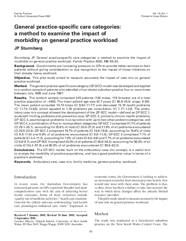(PDF) General practice-specific care categories: a method to examine ...