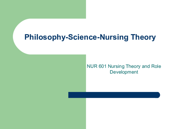 (PPT) Philosophy of Nursing Science