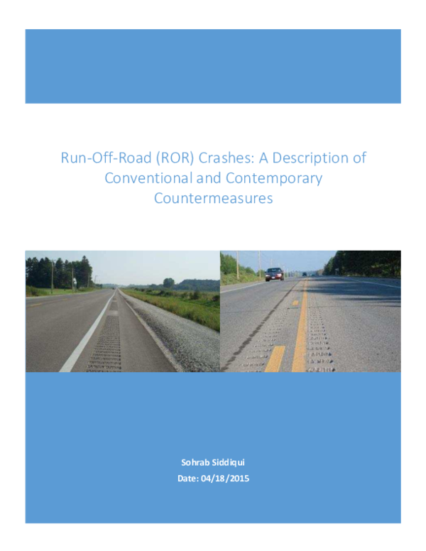 (PDF) Run-Off-Road (ROR) Crashes: A Description of Conventional and ...