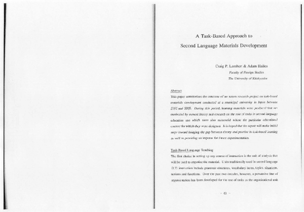 (PDF) (2005) Planning, Implementing and Evaluating Task-Based L2 Instruction