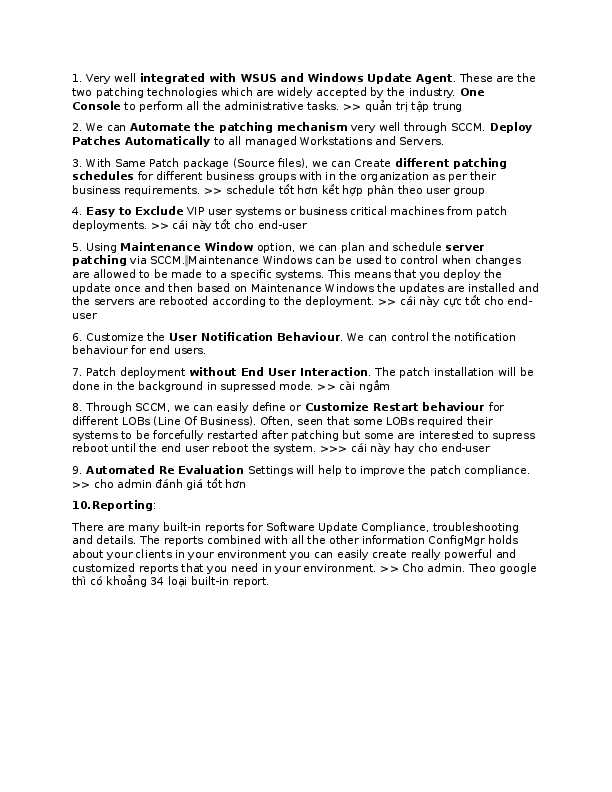 Doc Sccm Software Update Vs Wsus Advantages