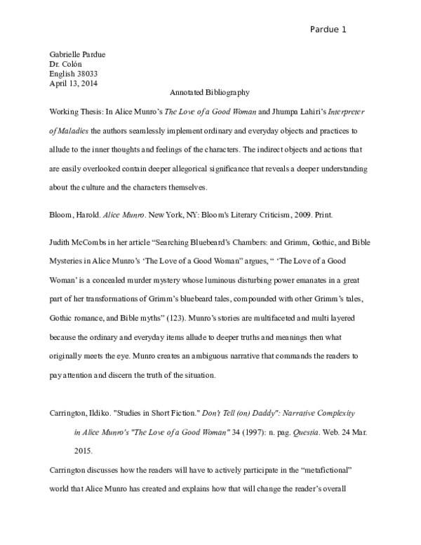 (DOC) Annotated Bibliography