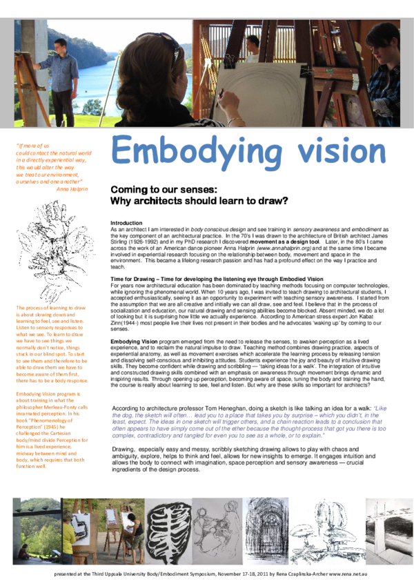 (PDF) Body/Embodiment Symposium, Uppsala University Sweden, November ...
