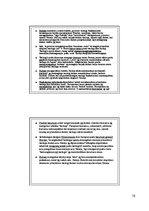 (PDF) Setengah Kedua Bahan Kuliah Teologi Fundamental: Dr. Hadrianus ...