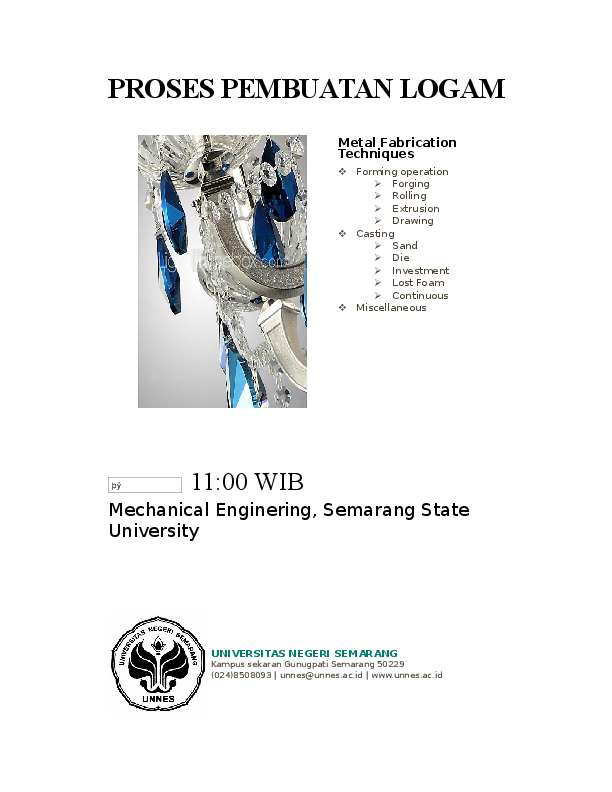 (DOC) proses pembuatan logam