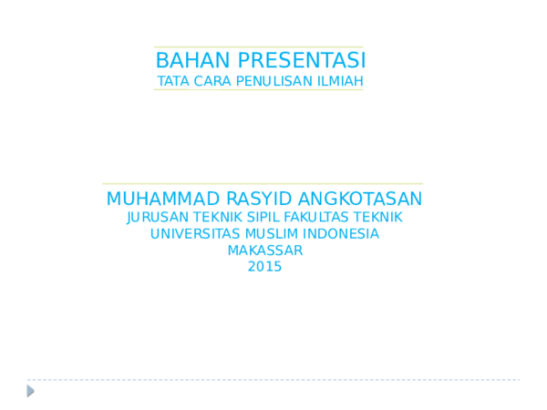 (PPT) PENULISAN KARYA TULIS ILMIAH
