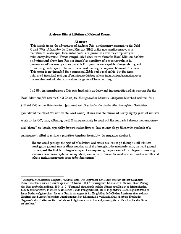 (PDF) Andreas Riis: a lifetime of colonial drama