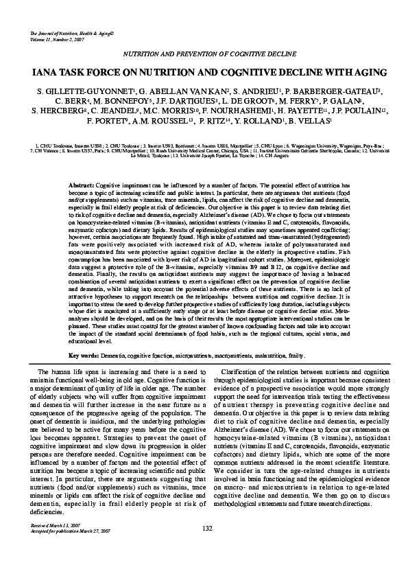 (PDF) IANA task force on nutrition and cognitive decline with aging