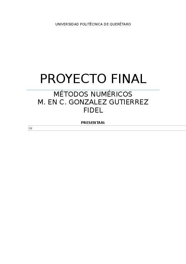 (DOC) Metodos numericos