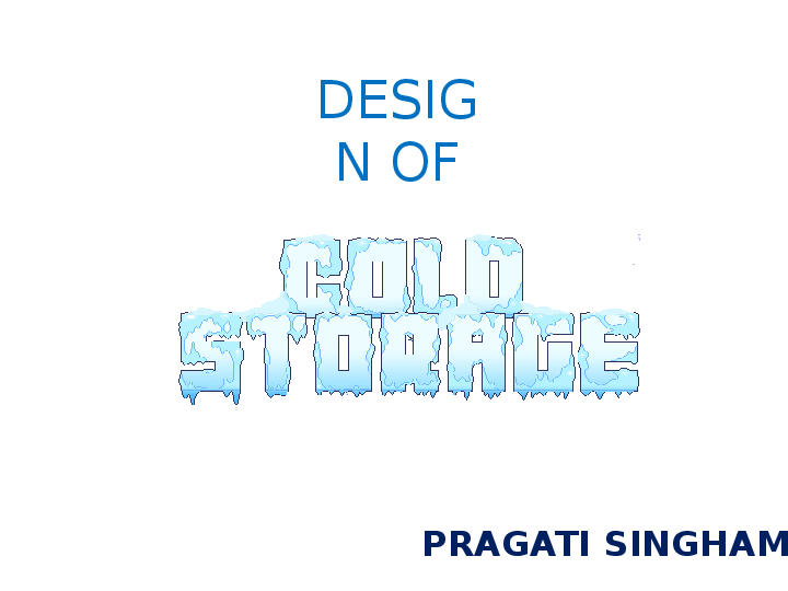 (PPT) Design of cold storage
