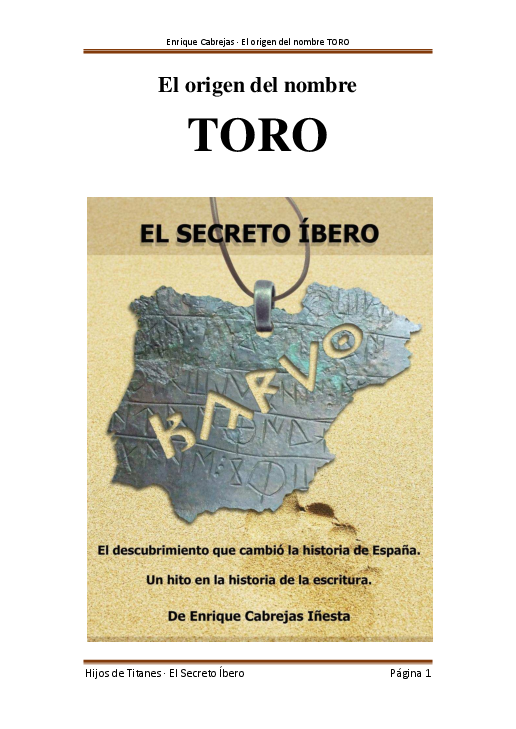 (PDF) El origen del nombre TORO