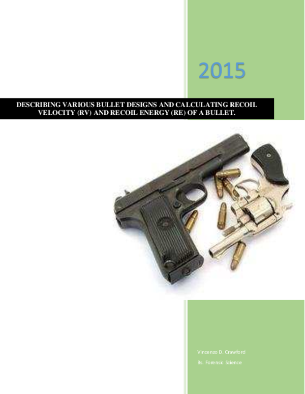 (PDF) Types of Bullets (Bullet Designs), Recoil Velocity and Recoil ...
