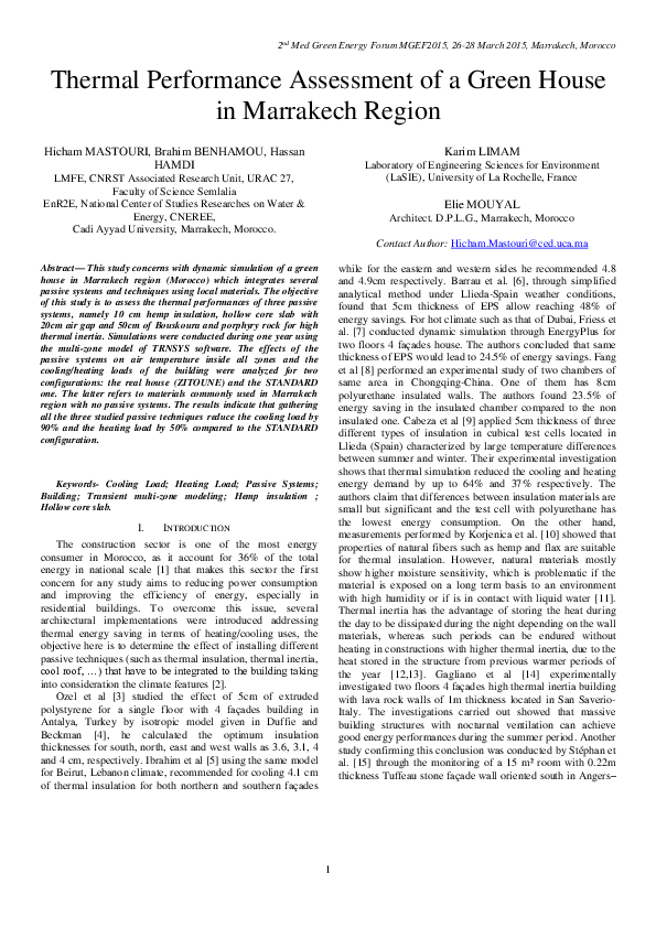 thermal model of a house
