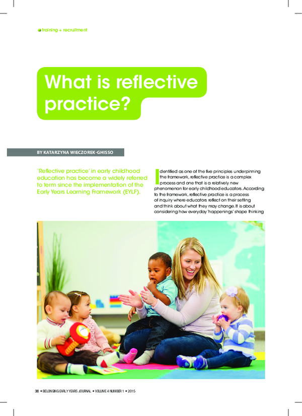(PDF) What is Reflective Practice?