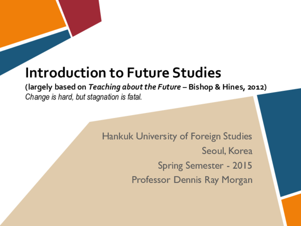 (PDF) Introduction to Futures Studies