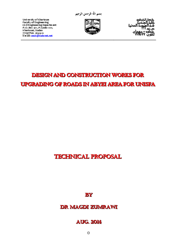 (PDF) Technical Proposal for Design And Construction Works for ...