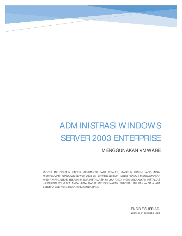 Pdf Administrasi Server Menggunakan Windows Server 2003