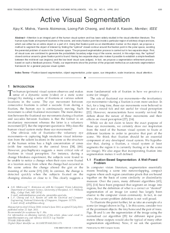 (PDF) Active Visual Segmentation | Ajay Mishra - Academia.edu