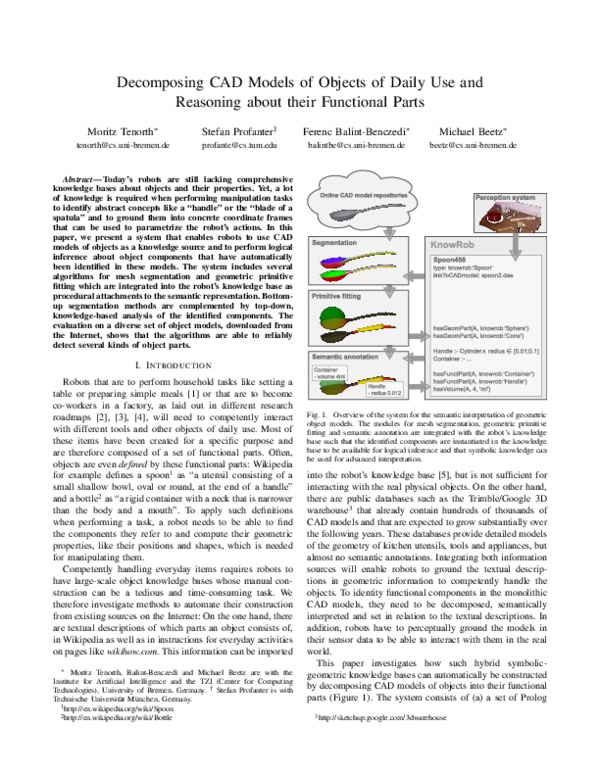 Decomposing CAD Models of Objects of Daily Use and Reasoning about ...