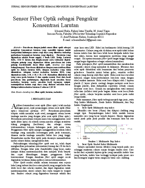(DOC) Sensor Fiber Optik sebagai Pengukur Konsentrasi Larutan